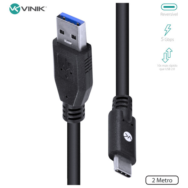 Cabo Usb Tipo C X Usb A V3.2 Gen1 5gbps 3a 2 Metros - C32uam-2 | Leroy ...