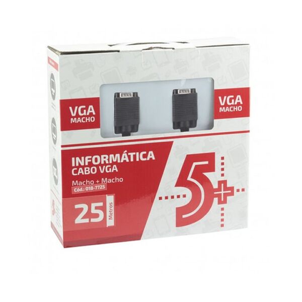 Cabo Vga Macho X Macho Com Filtro - 25 0 Metros - Pix- 018-7725 | Leroy ...