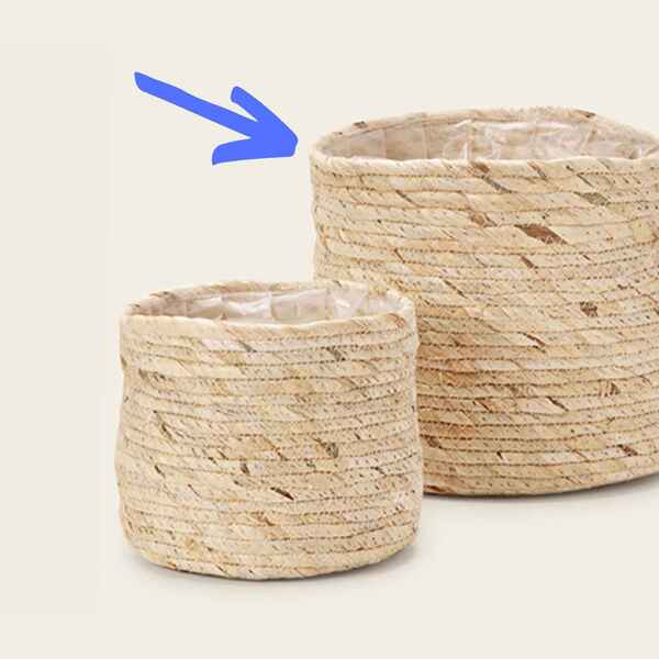 Cachepot Em Fibra Natural 14946 G Mart | Leroy Merlin