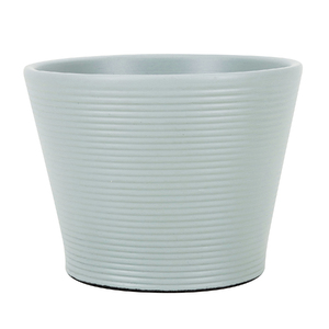 Cachepot Pequeno em Cerâmica 8,5x12cm Cinza Terra Matte Garden Ideias ...