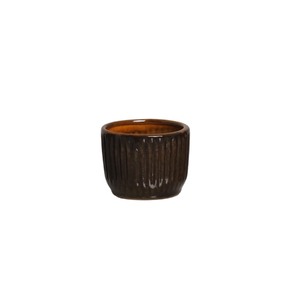 Cachepot Médio Cerâmica 10x12cm Verde Floresta Moderno Cerâmica ...