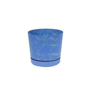 Cachepot Pequeno em Plástico 13x14cm Azul Bagé Vasart | Leroy Merlin