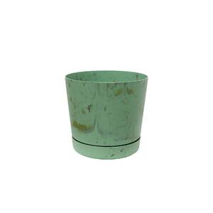 Cachepot Pequeno em Plástico 9,8x10,5cm com Prato Verde Ocean Vasart ...