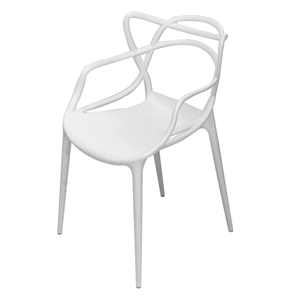 Cadeira Allegra Design Cozinha Sala De Estar Jantar Empilhável - Branco ...