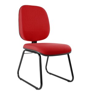 Cadeira Escritório Interlocutor Fixa Estofada Anatômica Base Sky ...