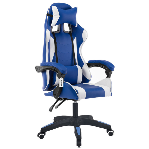 Cadeira Gamer Giratória Kelter Azul E Branca V706x | Leroy Merlin