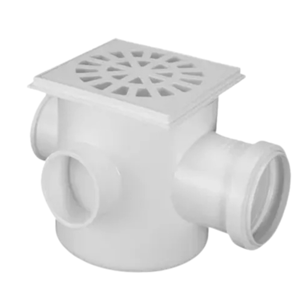 Caixa Sifonada Quadrada Dn 100x100x50 Pvc C/ Grelha | Akato | Leroy Merlin