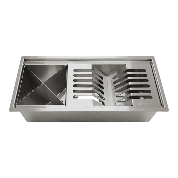 Calha Canal Organizador Gourmet Úmida Escorredor Inox 37,5 X18 - Tubrax ...