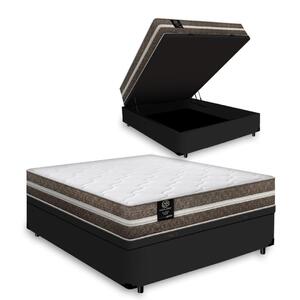 Cama Box Baú Casal + Colchão De Molas Gazin Classic Plus 138cm | Leroy ...