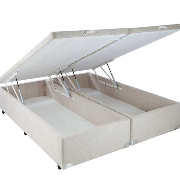 Cama Box Baú Renorma Blindado - Acabamento Premium - Box Baú - Bege ...
