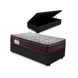 Cama Box Baú Solteiro King + Colchão De Solteiro King Iso 150 D45 ...