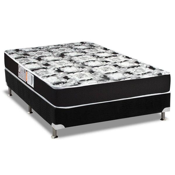 Cama Box Casal: Colchão Espuma D33 Luckspuma Supreme + Base Crc Suede ...
