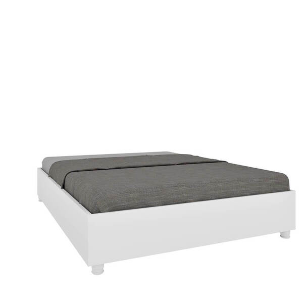 Cama Box Casal Queen Monaco Tcil Móveis Branco | Leroy Merlin