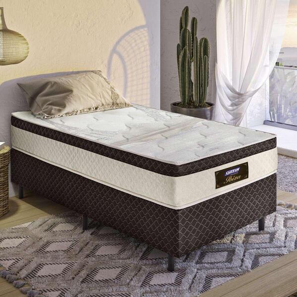 Cama Box Conjugado Solteirão Com Colchão (98x65x198) Ibiza Gazin ...