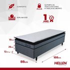 Cama Box Solteiro Com Colchão Espuma Punta Cana D33 Cinza Cinza | Leroy ...