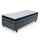 Cama Box Solteiro Com Colchão Espuma Punta Cana D33 Cinza Cinza | Leroy ...