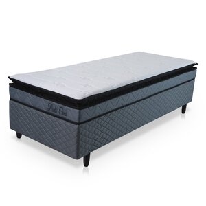 Cama Box Solteiro Com Colchão Espuma Punta Cana D33 Cinza Cinza | Leroy ...