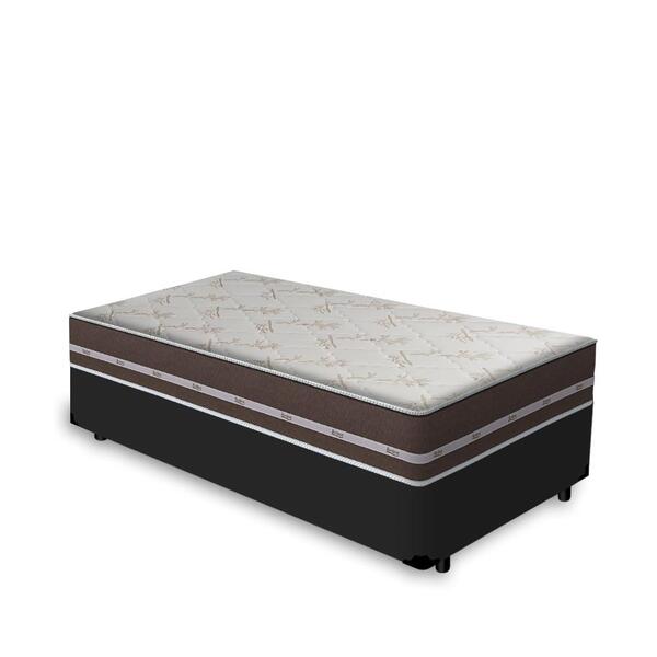 Cama Box Solteiro King Preto Com Colchão De Molas Anjos Classic ...