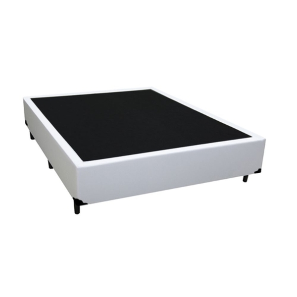 Cama Box Viúva 128 - Tecido Suéde Branco | Leroy Merlin