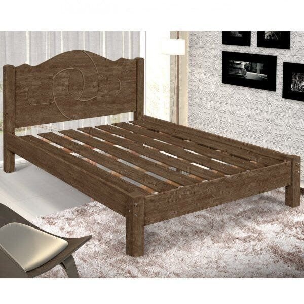 Cama Casal Siena Marrom/mocaccino Mocaccino | Leroy Merlin