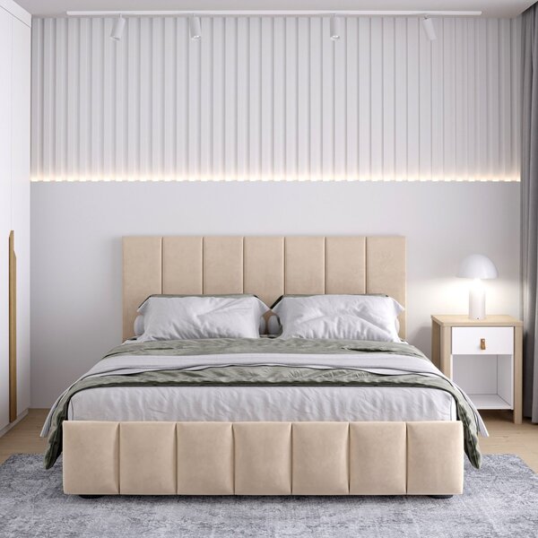 Cama Com Cabeceira Casal Estofada Uvaia Cabecasa Madeiramadeira | Leroy ...