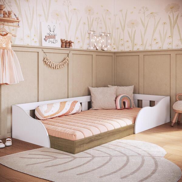 Cama De Solteiro Montessoriana Para Colchão 188x78cm Multimóveis ...