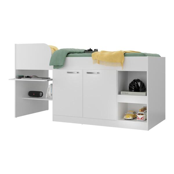 Cama Solteiro Multifuncional Com Colchão Incluso 2 Portas E ...