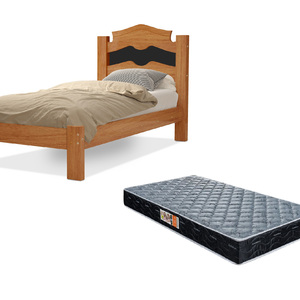 Cama Solteiro Tradicional Moderna 100% Mdf Com Colchão | Leroy Merlin