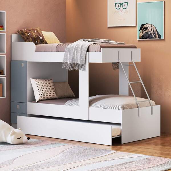 Cama Triliche Infantil Com Cama Auxiliar Sem Colchão Linha Ursinho ...