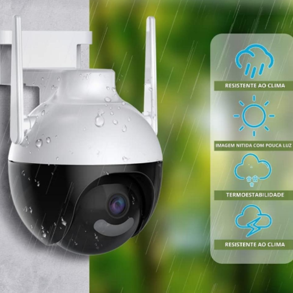 Câmera Speed Dome Wifi Ptz De 4mp Com Visão Noturna Colorida E Detecção ...