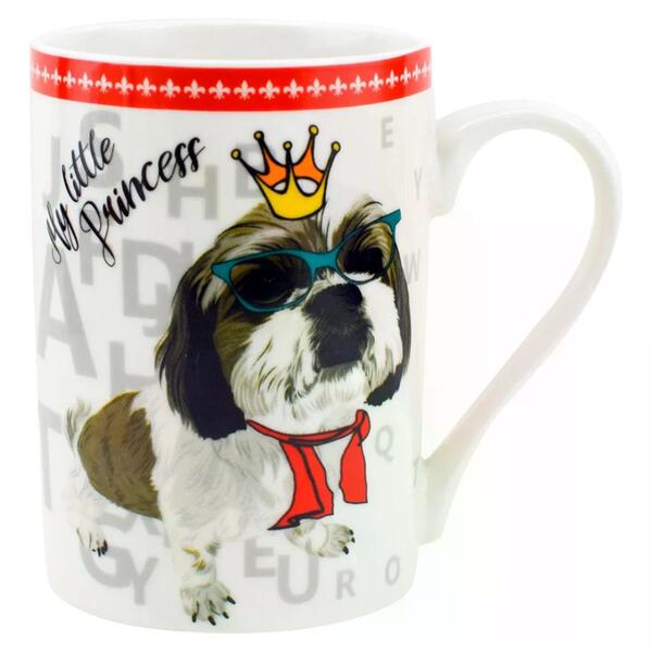 Caneca Pet Guys Shih-tzu Em New Bone China 320ml Cor Branca | Leroy Merlin