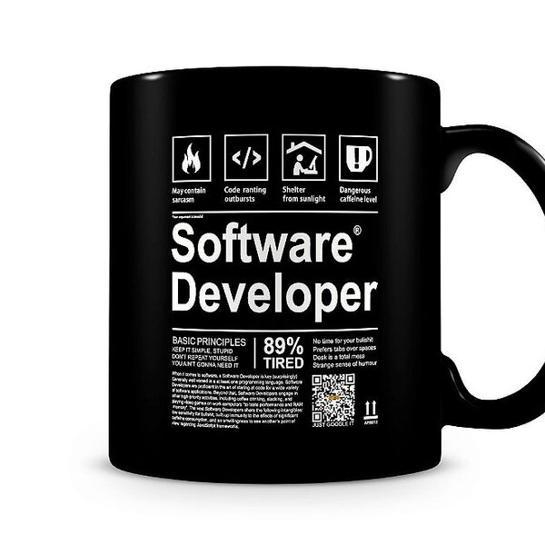 Caneca Software Developer Black | Leroy Merlin