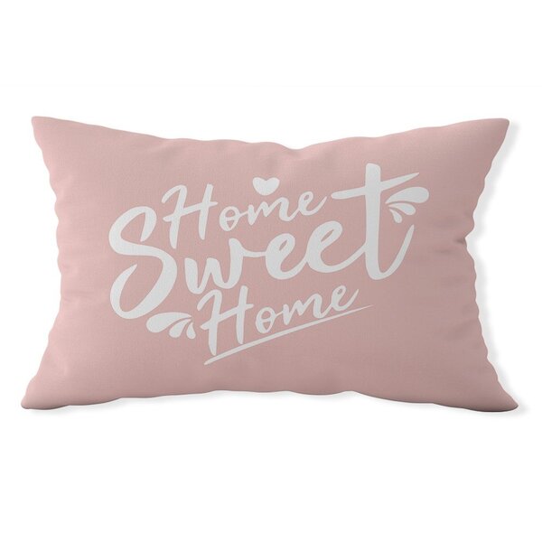 Capa De Almofada Baguete Own Home Sweet Home Rosa- 45x32 Cm | Leroy Merlin