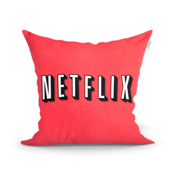 Capa De Almofada Netflix Vermelha 45cm X 45cm Com Zíper Tecido ...