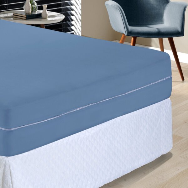 Capa Para Colchão Queen Com Zíper Edromania Azul | Leroy Merlin