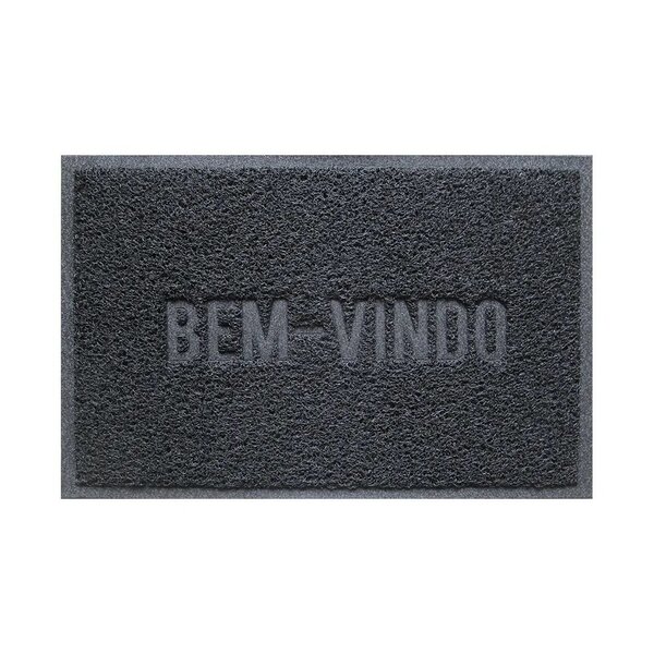 Capacho De Porta Pvc Antiderrapante 60x40cm Bv Grafite | Leroy Merlin