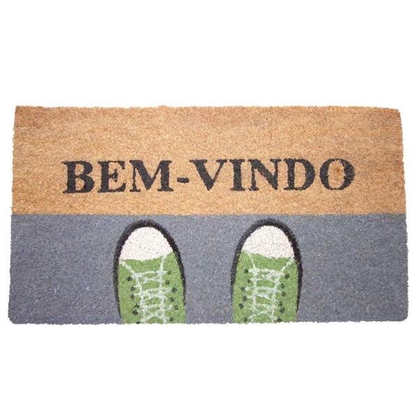 Capacho Em Fibra De Coco Bem Vindo 33x60 Cm Natural | Leroy Merlin
