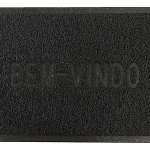 Capacho Vinílico Bem-vindo Color Block 40x60cm - Preto | Leroy Merlin