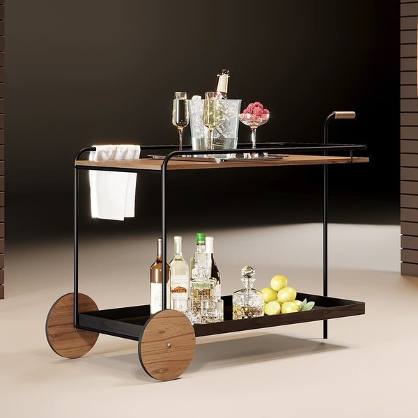 Carrinho Bar Decorativo Sala Jantar Agnes Móveis Montanhês | Leroy Merlin