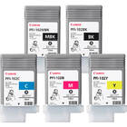 Cartucho De Tinta Canon Pfi-102 Kit 5 Cores Preto Magenta Ciano Amarelo ...