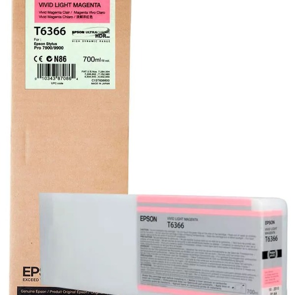 Cartucho De Tinta Epson T6366 vivid Light Magenta | Epson Stylus Pro ...