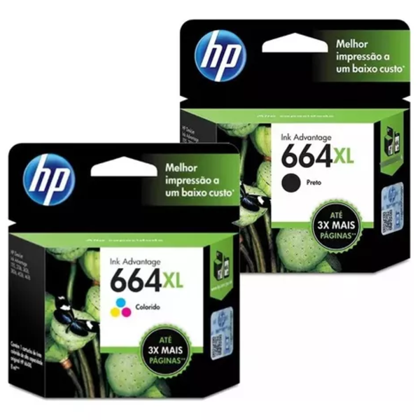 Cartucho De Tinta Hp 664xl Kit 664 Color F6v30ab F6v31ab | 1115 2136 ...