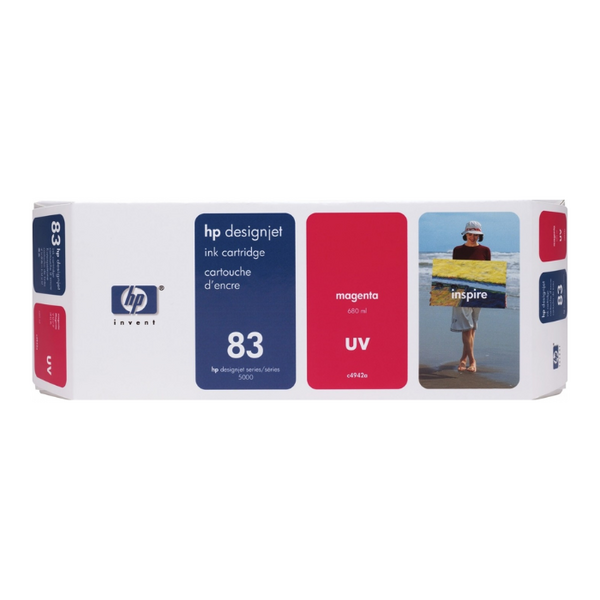 Cartucho De Tinta Hp 83 C4942a Magenta | Designjet 5000 5000ps 5500 ...