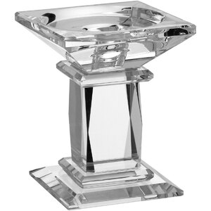 Castiçal 10x9x9cm Cristal Transparente | Leroy Merlin