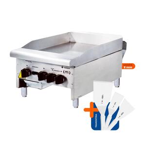 Chapa Americana Profissional 45cm A Gás 8mm Lisa Inox Cg45 E Conjunto ...