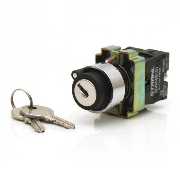 Chave Seletora Botão De Comando 2 Posições Faceado Metálico Na + Nf ...