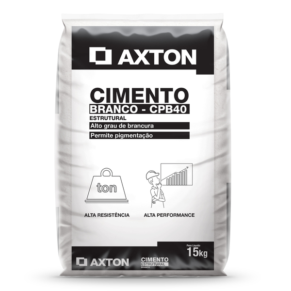 Cimento CPB-40 Branco Estrutural 15kg Axton | Leroy Merlin