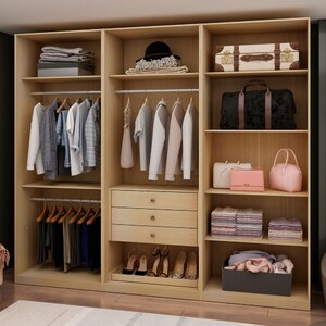 Closet Casal Infinity 3 Gavetas 7 Prateleiras Savana - Genialflex | Leroy Merlin