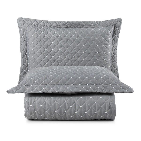 Cobre Leito Casal Padrão Ravena Bordado Micropercal 200 Fios 3 Peças ...