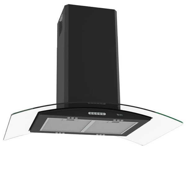 Coifa Terim Ilha Teto Vidro Curvo Black 90 Cm | Leroy Merlin